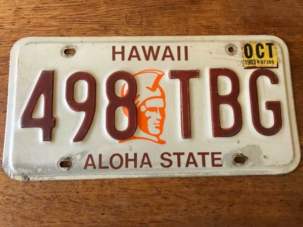 Hawaii Aloha State Vintage License Plate | #53079116