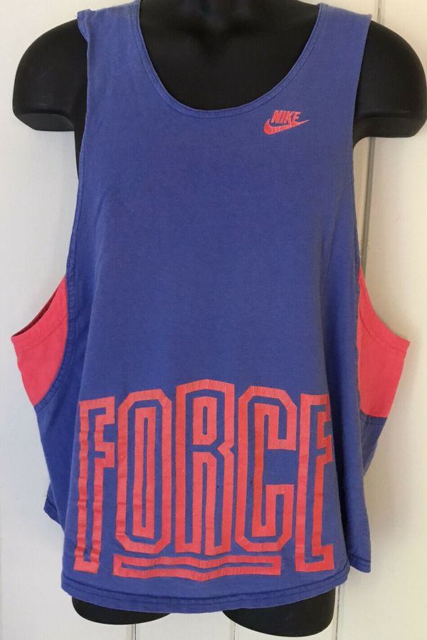 Vintage Nike Air Force Tank Top T Shirt USA Made Flight Jordan OG 90s ...