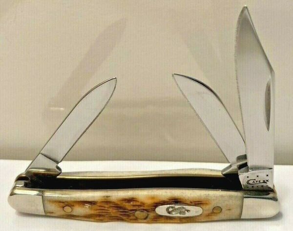 2002 CASE XX " Small Stockman " Amber Bone Pocket Knife No. 6327 As ...