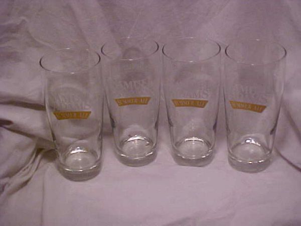 SAMUEL ADAMS SUMMER ALE BEER (GOLD) (DIFF. ) PINT GLASSES (4) | #53181952