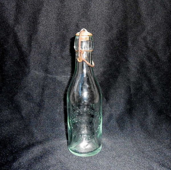 Vintage Gluek Brewing Co. Embossed Shorty Beer Bottle With Cap And Wire ...