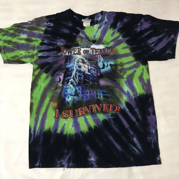 Vintage Disney I Survived Twilight Zone Tower Of Terror Tie Dye T Shirt ...