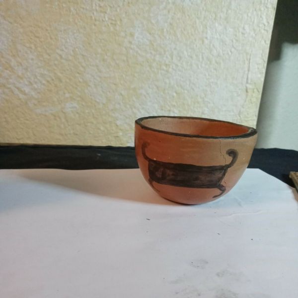 VERY OLD NATIVE AMERICAN INDIAN POTTERY BOWL HAND MADE POSSIBLY SIOUX ...