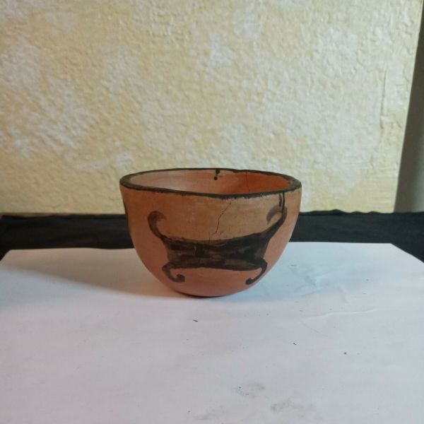 VERY OLD NATIVE AMERICAN INDIAN POTTERY BOWL HAND MADE POSSIBLY SIOUX ...