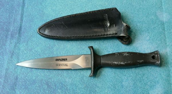 EDGE MARK Japan EXPLORER SURVIVAL Boot Knife - VINTAGE Dual Edge ...