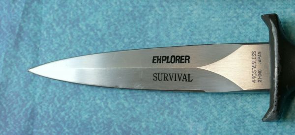 EDGE MARK Japan EXPLORER SURVIVAL Boot Knife - VINTAGE Dual Edge ...