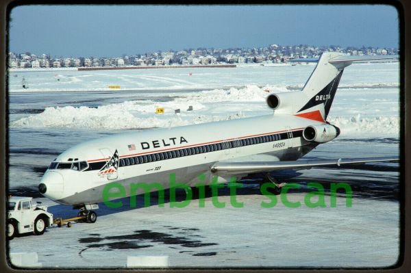 Slide, Delta Air Lines Boeing 727 - 232 (N489DA) At Boston, 1977 ...