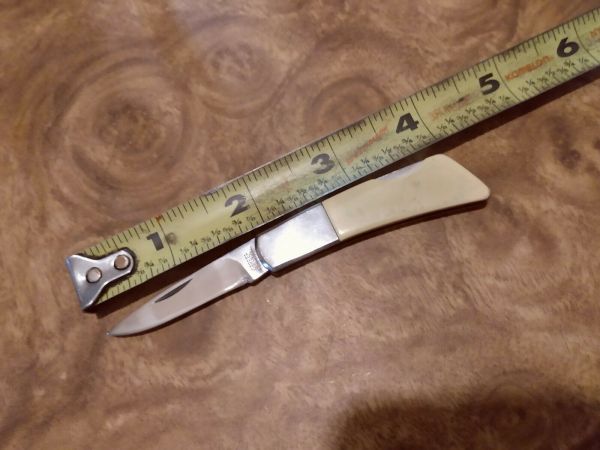 Vintage Gerber International Silver Knight Japan Scrimshaw Eagle Pocket ...