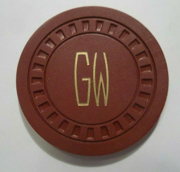 GW Poker Casino Chip Hub Mold Illegal 50 Cent Detroit Mi. Gambling 1937 ...