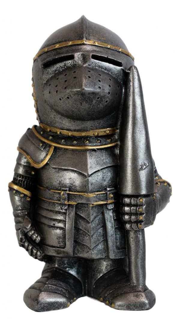 Anime Chibi Medieval Knight Suit Of Armor With Jousting Lance Pike ...