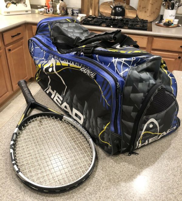 Rare Vintage 90s Head Radical Performance Tennis Tour Duffle Bag Agassi ...
