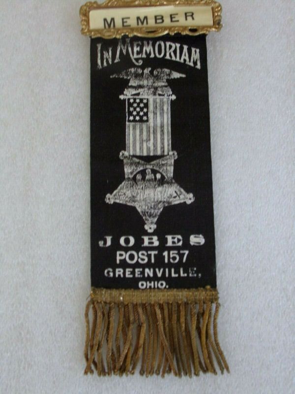 GREENVILLE OHIO DRAKE COUNTY GAR CIVIL WAR VET JOBES POST 157 REUNION ...