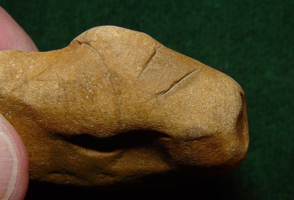 Native American Indian Paleo Or Archaic Tan Chert Pendant - Human Marks ...