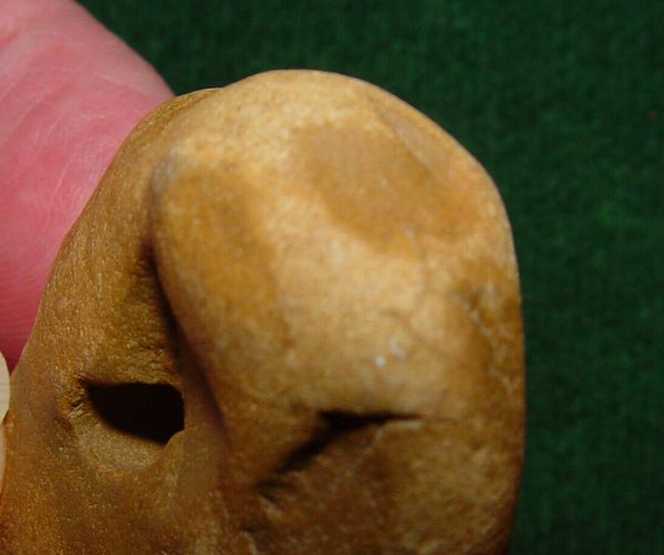 Native American Indian Paleo Or Archaic Tan Chert Pendant - Human Marks ...
