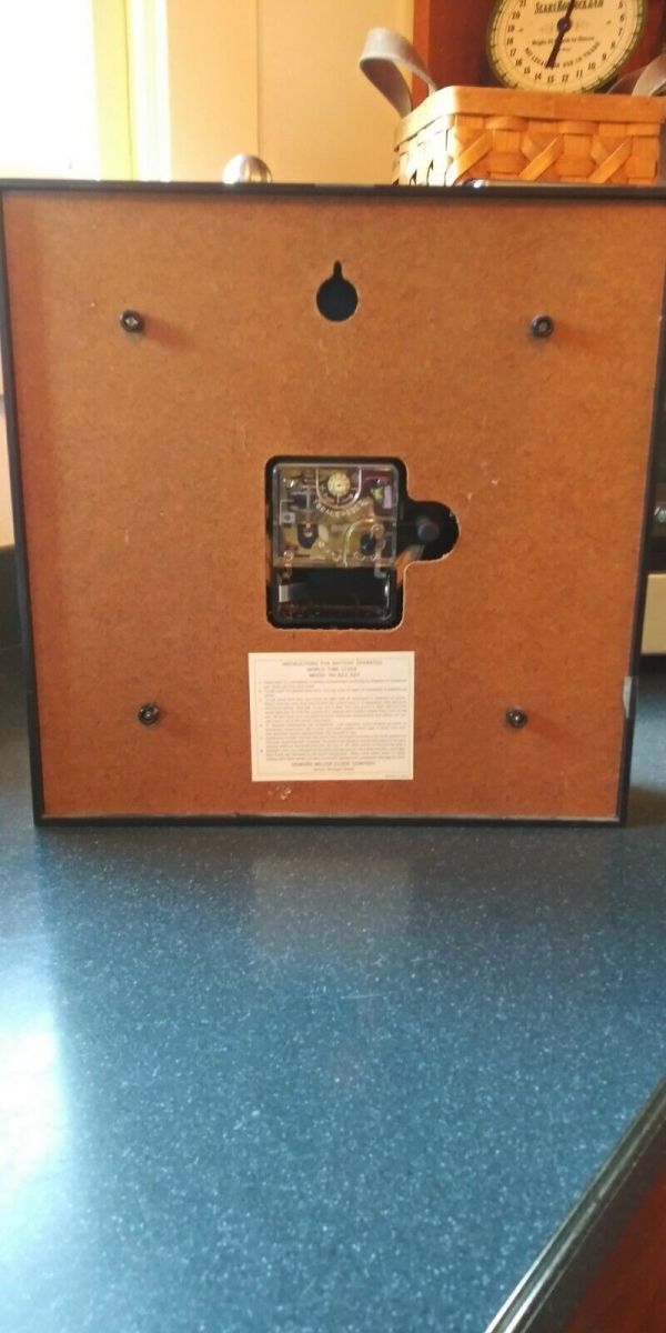 Vintage Howard Miller World Time Wall Clock With Faux Wood Case | #53685910