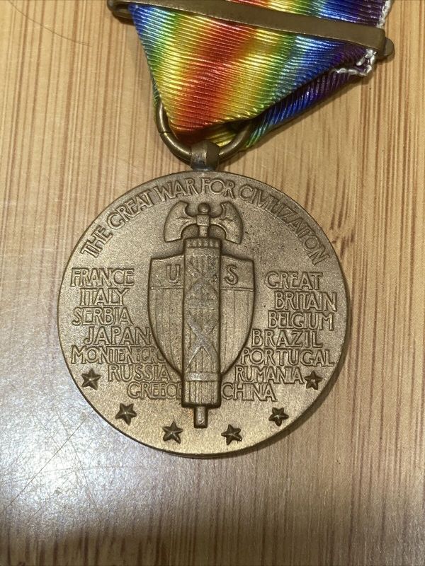 Vintage WW1 Victory Medal The Great War For Civilization France | #53473269