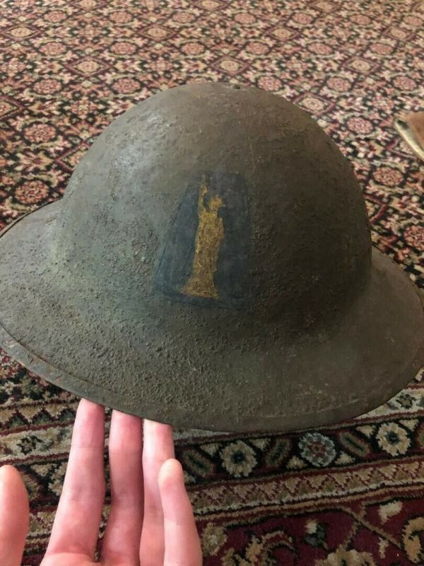 WWI 1917. AEF. 77th Statue Of Liberty Division Helmet | #53495804