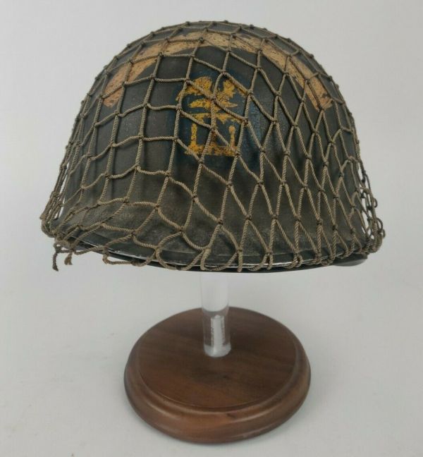 WWII WW2 US Army Amphibious Engineer Front Seam Fixed Bale M1 Helmet W ...