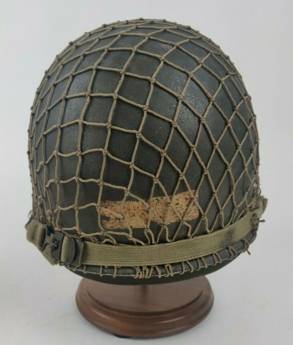 WWII WW2 US Army Amphibious Engineer Front Seam Fixed Bale M1 Helmet W ...