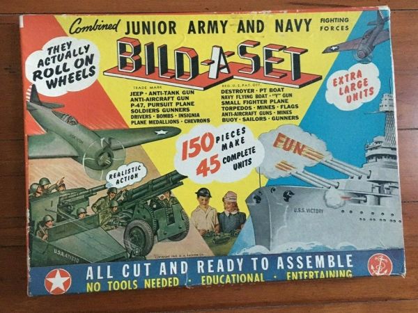 WWII HOMEFRONT 1943 JUNIOR ARMY AND NAVY BILD A SET UNPUNCHED COMPLETE ...