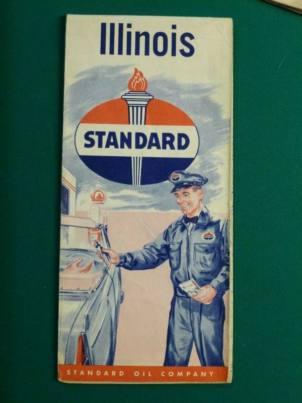 STANDARD OIL 1957 ROAD MAP OF ILLONOIS | #53427053