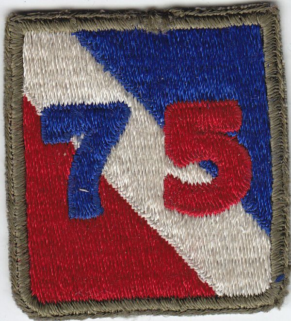 WWII US Army 75th Infantry Division Patch - No White Outline To Numbers ...