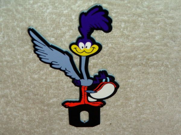 VINTAGE ROADRUNNER 5 " METAL GASOLINE OIL ROAD RUNNER LICENSE PLATE ...