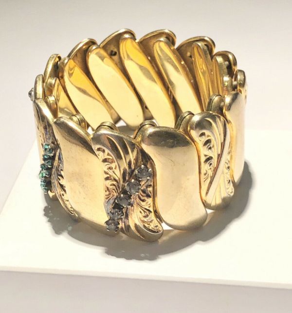 Vintage B & N Bugbee & Niles Art Deco Rhinestone Expansion Bracelet ...