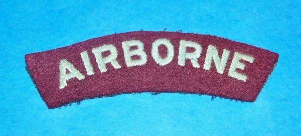 CUT - EDGE FELT WW2 BRITISH ARMY AIRBORNE FORCES PATCH TAB | #53679313