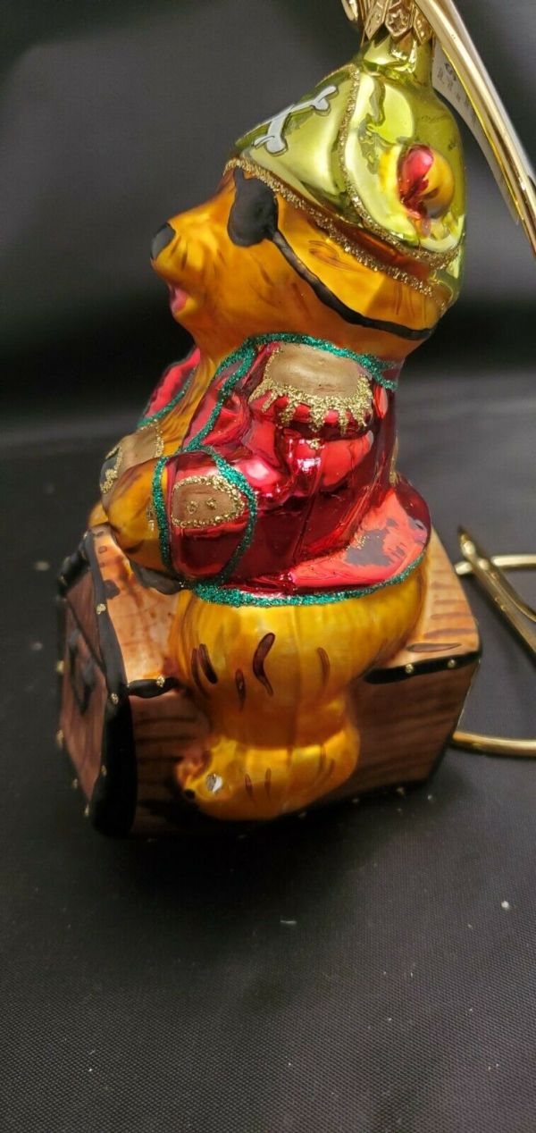 Christopher Radko Halloween Christmas Teddy Bear Pirate Costume Chest ...