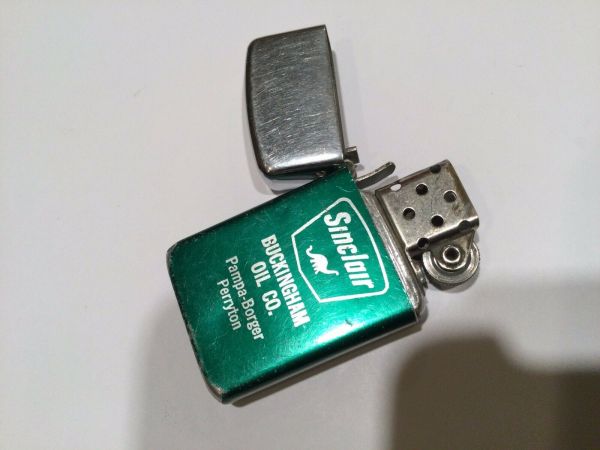 Vintage Sinclair Oil Buckingham Oil Co Cigarette Lighter Made By Park ...