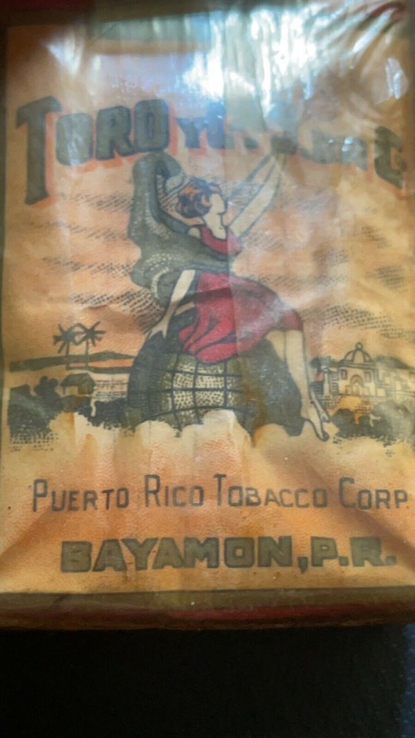 Vtg Rare Puerto Rico Tobacco Corp. Toro Cigarettes Empty Bayamon ...