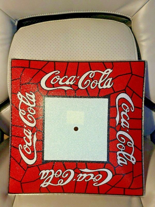 Vintage Coca Cola Stained Glass Square Light Lamp Shade 14 " | #53802463