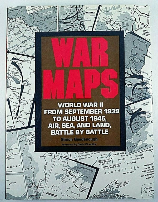 WW2 British German US War Maps Of WW2 Air Sea Land Battle Reference ...