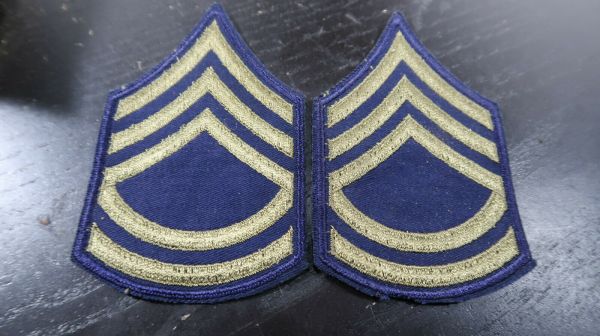 Korean War US Army Sergeant First Class Matching Chevrons Stripes Patch ...