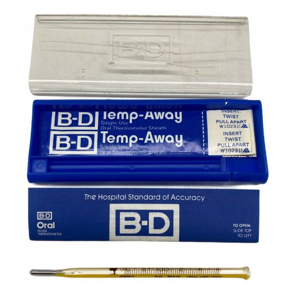 Vintage BD Becton Dickinson Temp - Away Fahrenheit Glass Oral ...