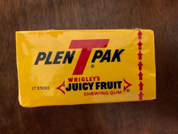 RARE Vintage Wrigleys Juicy Fruit Plen T Pak Chewing Gum 17 Sticks ...