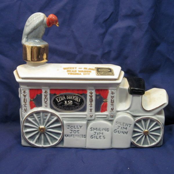 DEAD WAGON DECANTER Heritage China Ezra Brooks Bucket Of Blood White ...