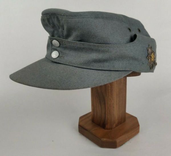 German Army Bundeswehr Mountain Troops Gray M43 Field Cap Hat Edelweiss ...