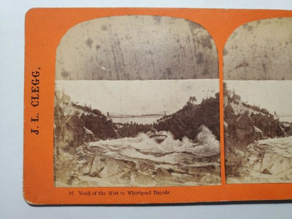 Late 1800 ' S Clegg Stereoview Card Photo Niagara Falls Maid Of Mist In ...