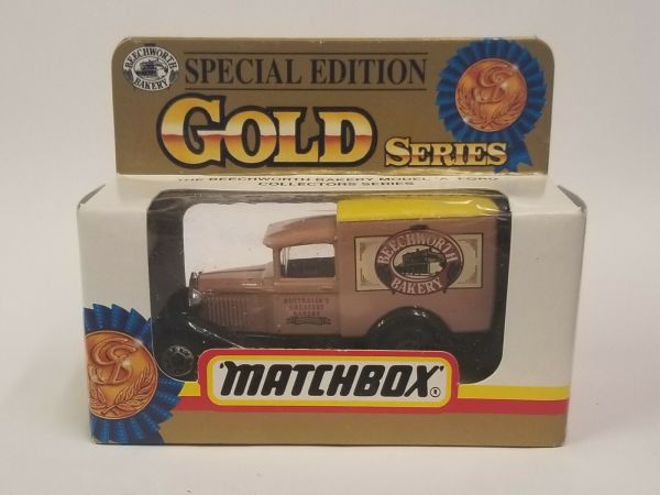 Matchbox Gold Series - Model A Ford Van - Tan/Yellow/Black - Beechworth ...