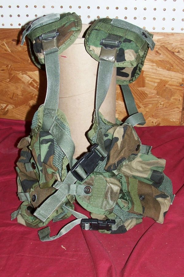 USGI Enhanced Tactical Load Bearing Vest Ammo Grenade Pouches US Army ...