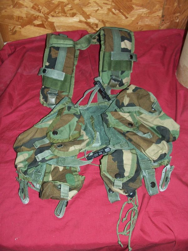 USGI Enhanced Tactical Load Bearing Vest Ammo Grenade Pouches US Army ...