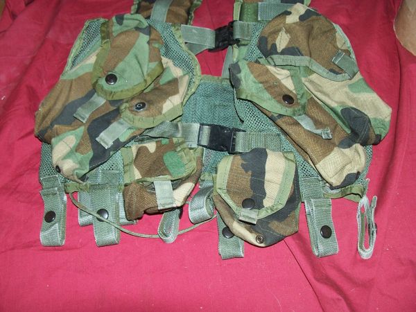 USGI Enhanced Tactical Load Bearing Vest Ammo Grenade Pouches US Army ...