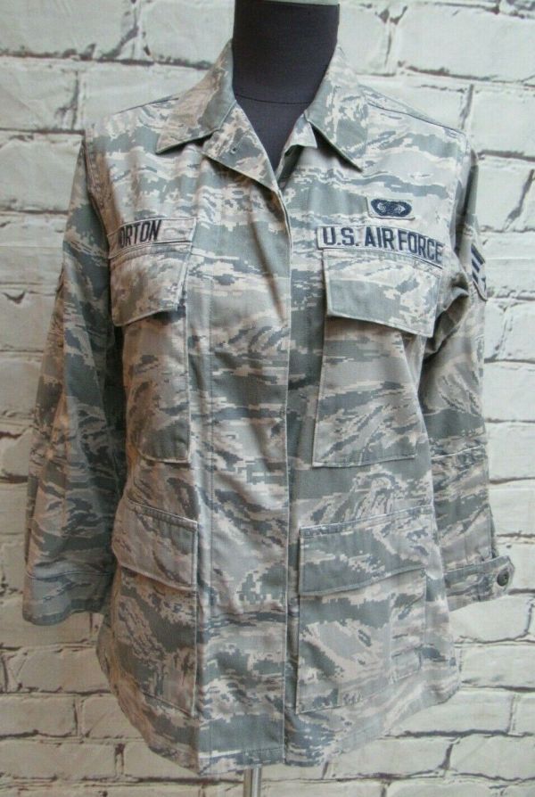 Women ' S USAF Air Force Digital Tiger Stripe Camouflage Combat Shirt ...