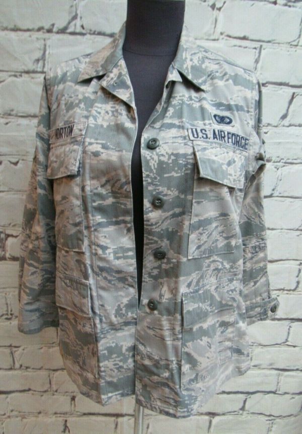 Women ' S USAF Air Force Digital Tiger Stripe Camouflage Combat Shirt ...
