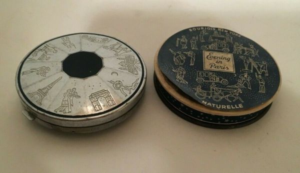Vintage Bourjois Evening In Paris Silver Plated Compact With Puff ...
