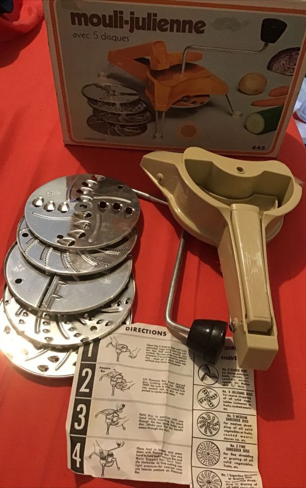 Vtg Moulinex 445 Mouli - Julienne Slicer Shredder Grater Salad Maker ...
