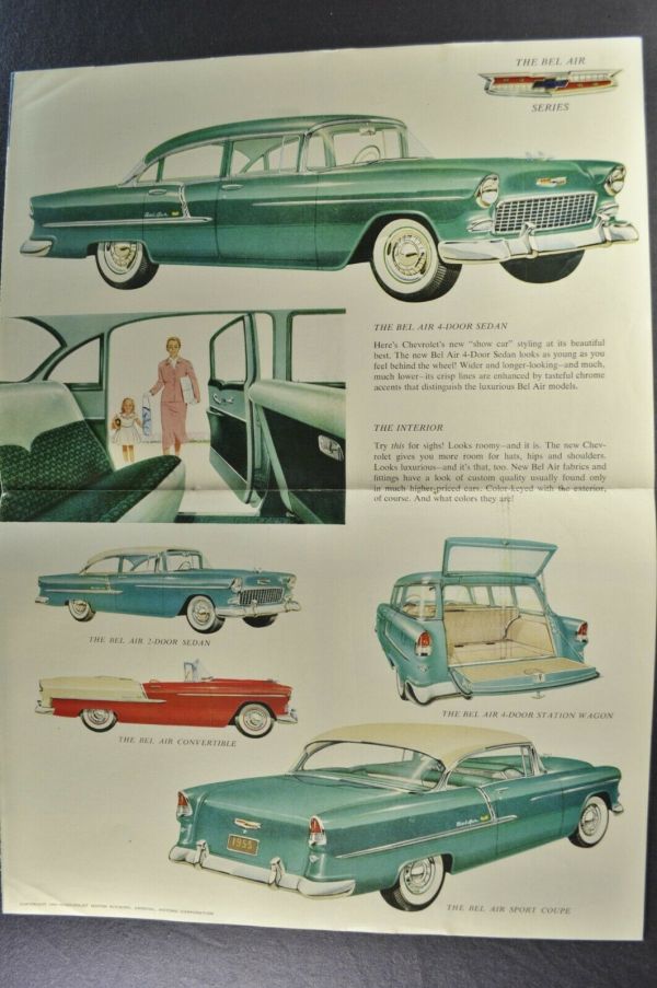 1955 Chevrolet Brochure Bel Air 150 210, Wagon Not A Reprint | #54252886