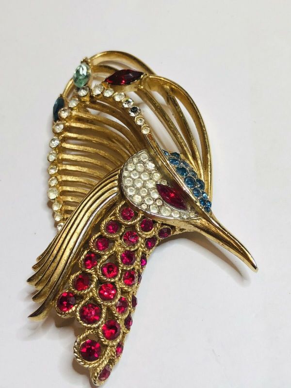 Vintage Rare Signed Trifari Alfred Philippe Peacock Bird Head Brooch ...